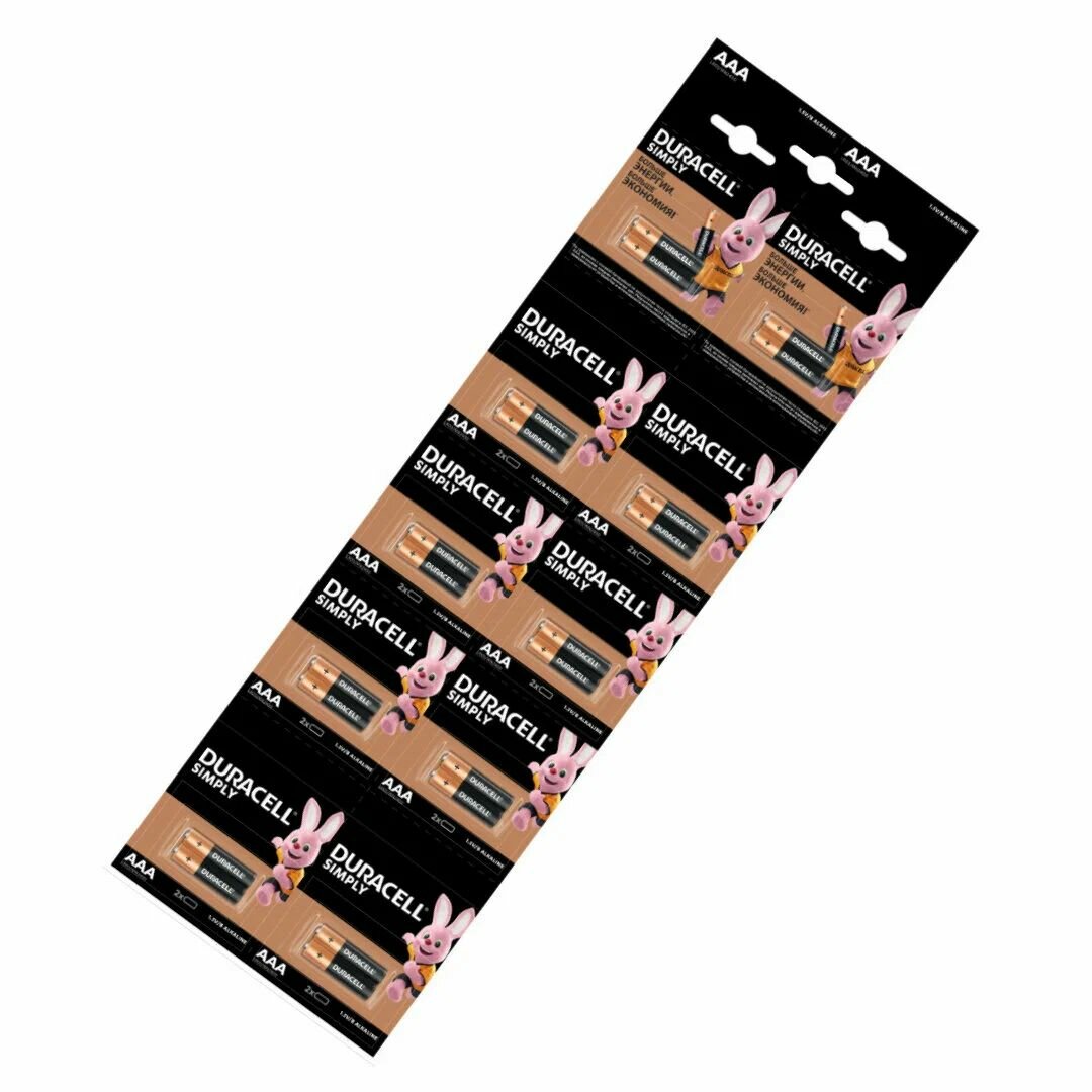 Батарейка Duracell (размер LR03 ААА - 20 шт)