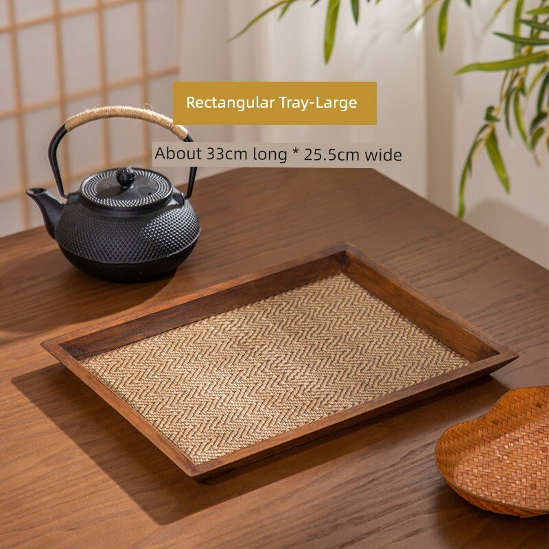 Тайский поднос для чая из массива дерева, винтажный маленький чайный столик, прямоугольный поднос для чайных чашек,
