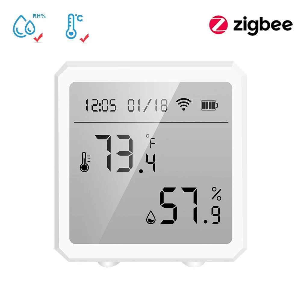 Датчик температуры и влажности ZigBee White