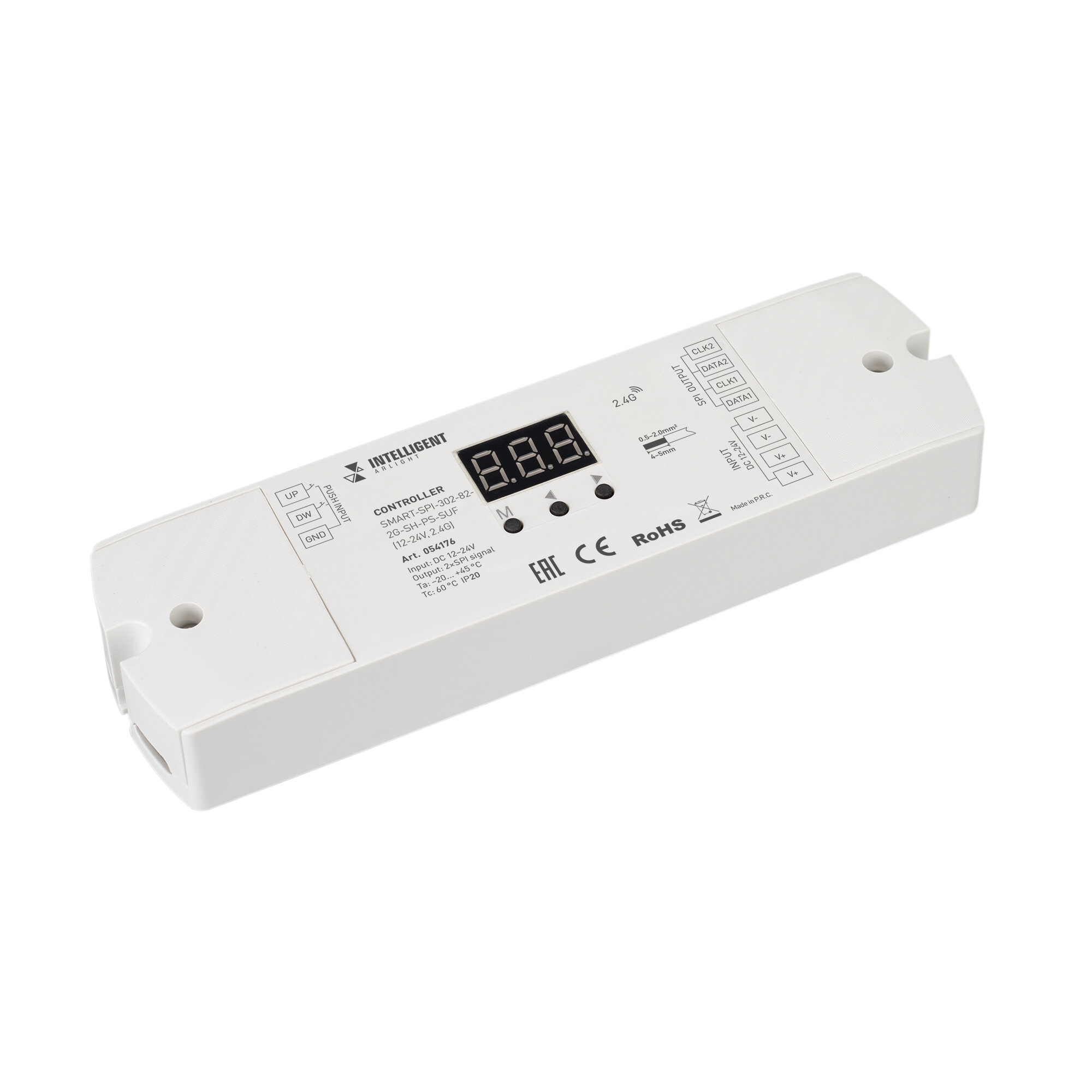 Лампы светодиодные Arlight INTELLIGENT ARLIGHT Контроллер SMART-SPI-302-82-2G-SH-PS-SUF (12-24V, 2.4G) (IARL, IP20 Пластик, 5 лет)