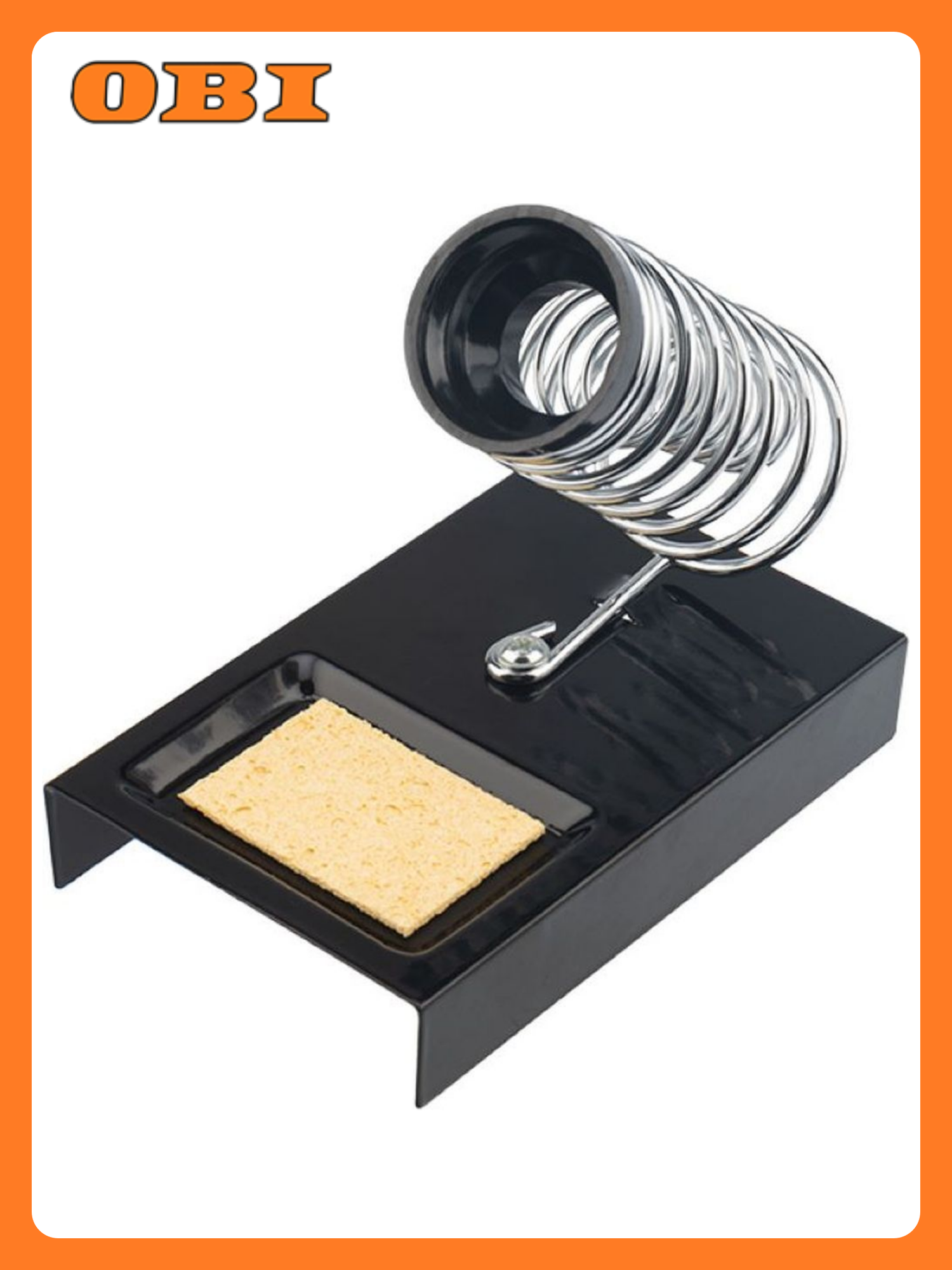 Подставка под паяльник REXANT, металл, ниша квадратная, губка