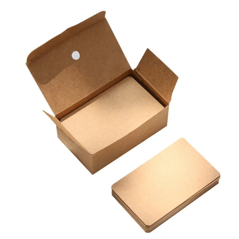 Мини-карточки из крафт-бумаги 5x9 см, 100 шт.