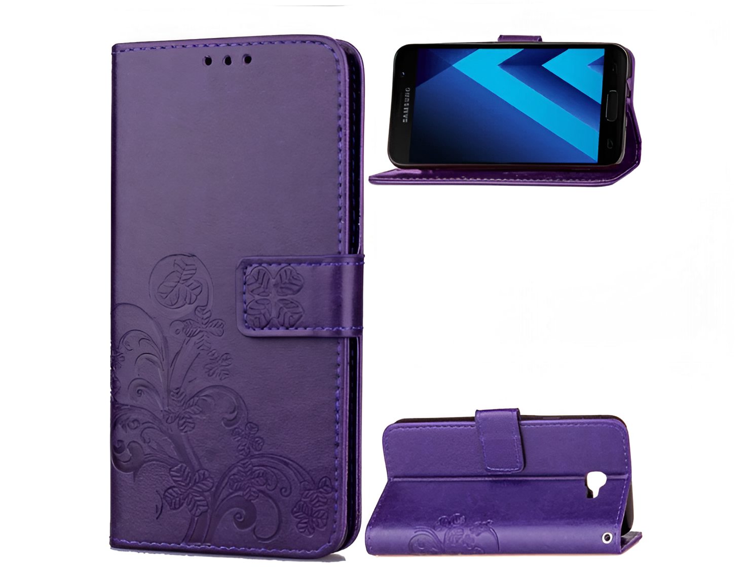 Чехол-книжка MyPads для Samsung Galaxy S8 SM-G9500 фиолетовый с красивыми загадочными узорами прикольный необычный