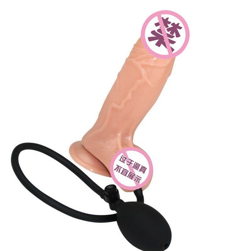 Большой надувной искусственный пенис телесного цвета с присоской, мужской пенис, женское устройство для мастурбации,