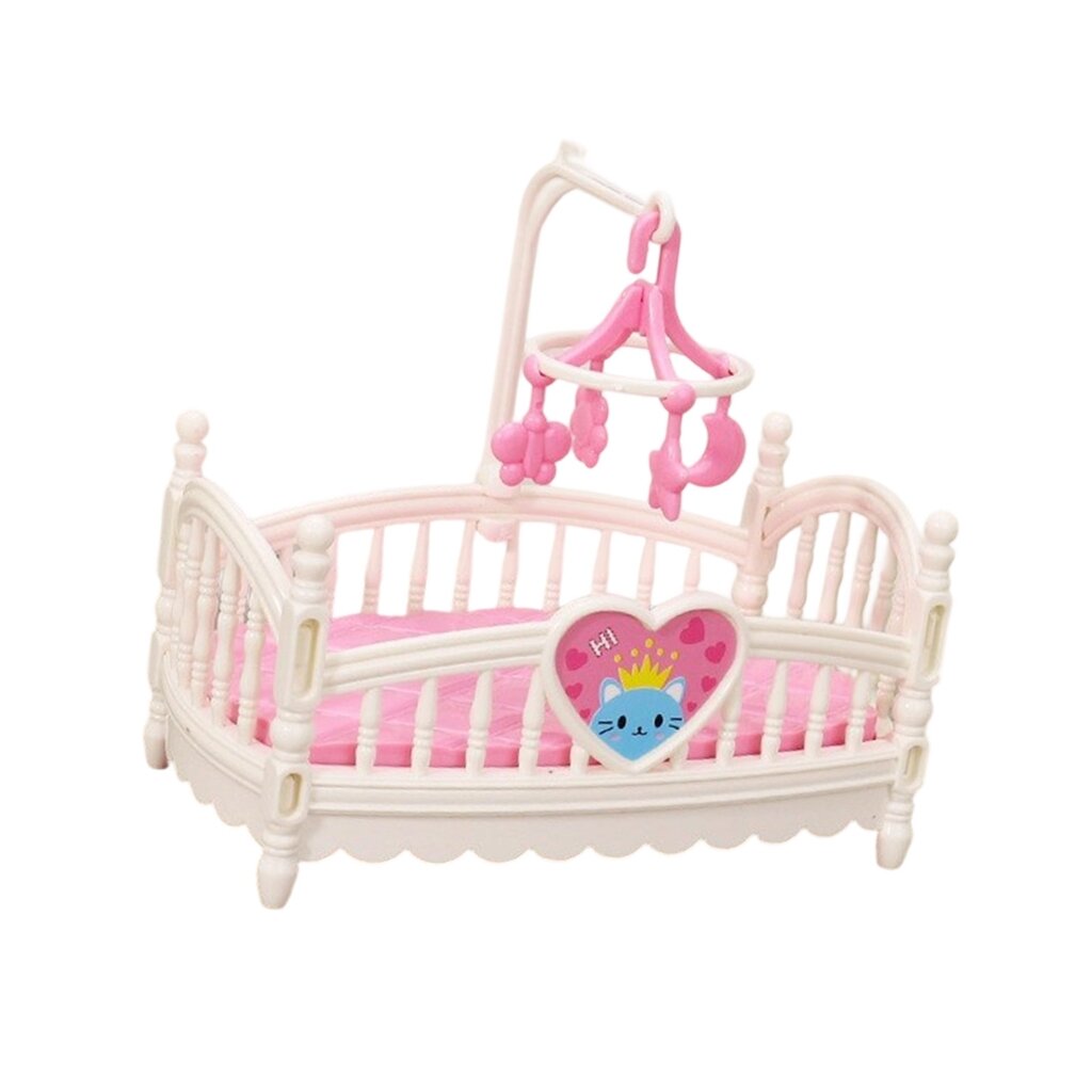 Розовая Кроватка 1: 12 Реалистичная Модель Мини-Кроватки Декоративная Игрушка Для Ролевых Игр
