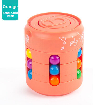 Кросс-бордерный вращающийся волшебный бобик кубик Рубика антистрессовый творческий мяч кубик Рубика антистрессовая игрушка антистрессовый кистьевой гироскоп (Кола маленький размер Оранжевый)