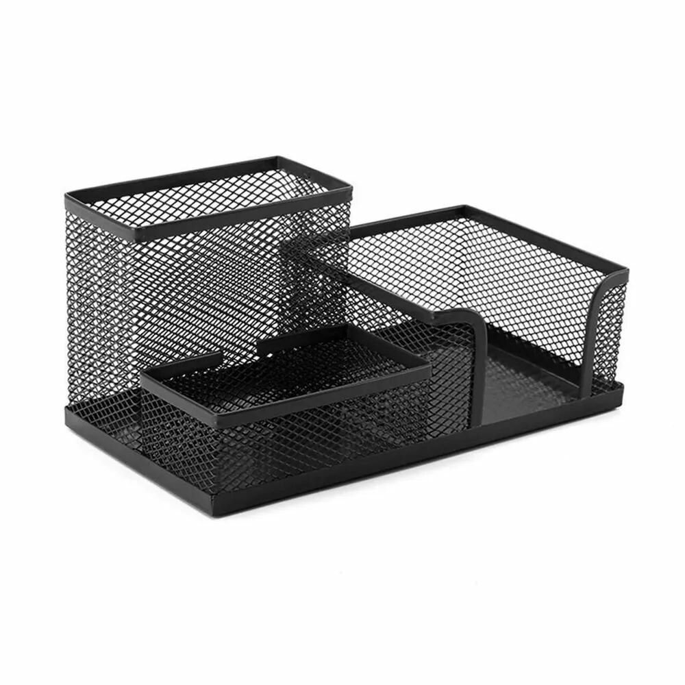 Коробка для хранения ручек с 3 отделениями, Черный