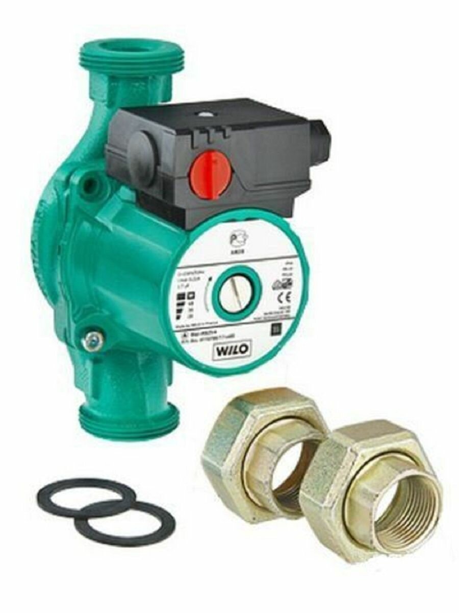 Насос циркуляционный Wilo Star RS 25/4 180 с гайками
