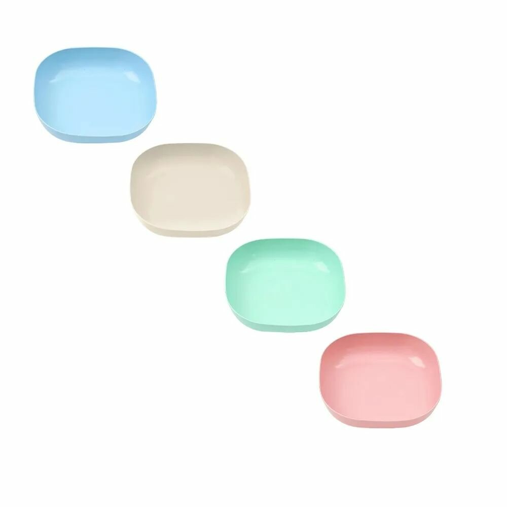 Блюдце 14.5 см 4 шт разноцветный