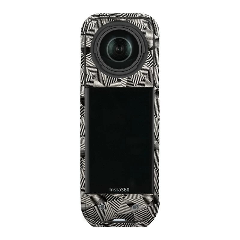 Защитная пленка Insta360 X5 для экшн-камеры с титаново-золотым нордическим треугольным рисунком, 3M клей, полное