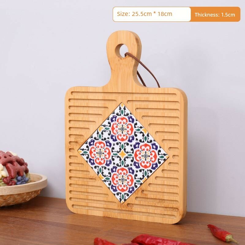 Термоизоляционный коврик для обеденного стола из бамбука, деревянный коврик для стола, коврик из цельного бамбука для