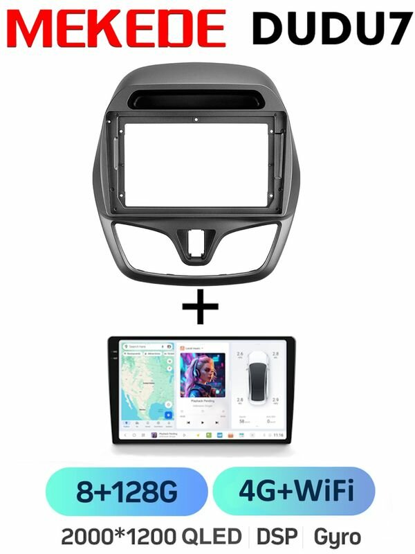 Магнитола Mekede DUDU7 8/128 Gb для Chevrolet Spark Beat 2015-2018 F2 carpay Android