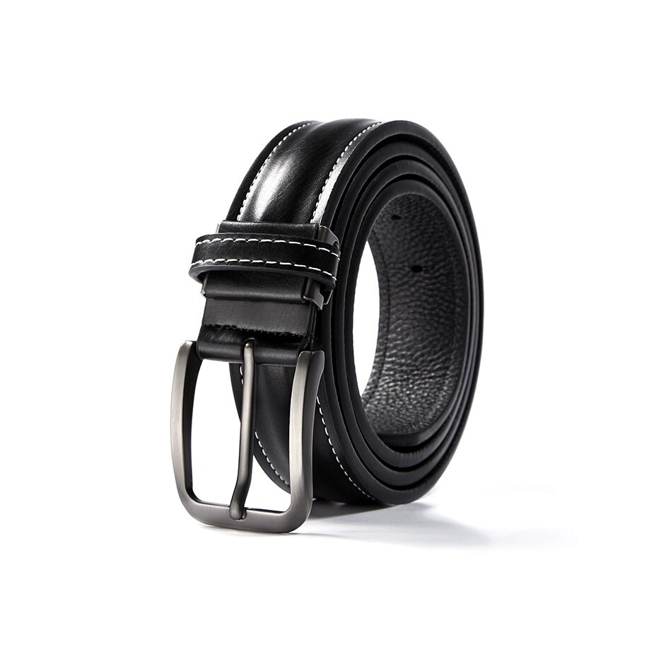 Lanza Cow Leather Belts Men's Width 3.5CM 120CM