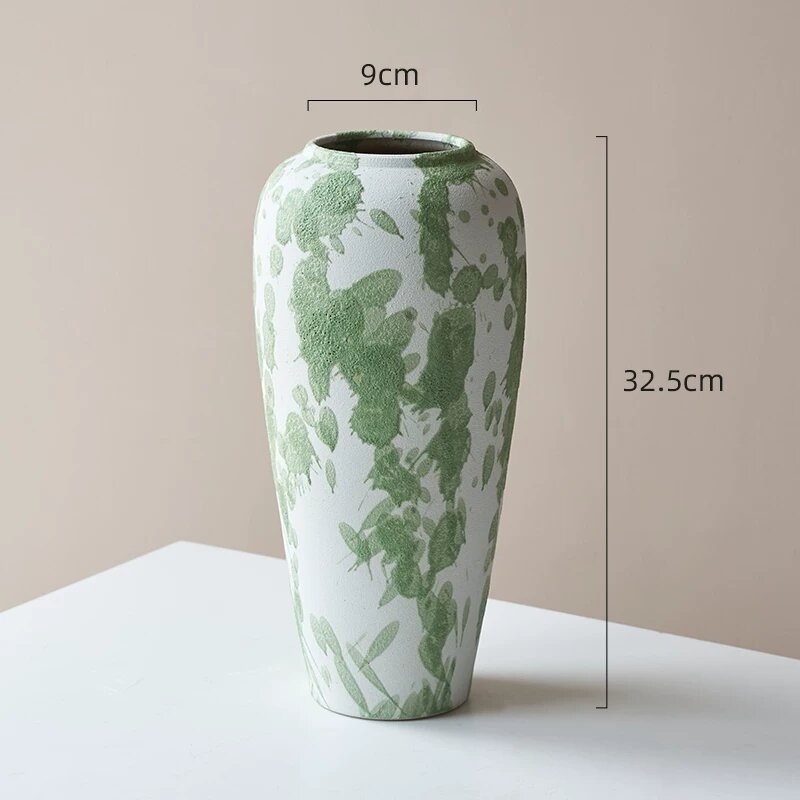 Новая керамическая ваза в китайском стиле ретро для декора гостиной и прихожей, напольная ваза с высокой эстетической