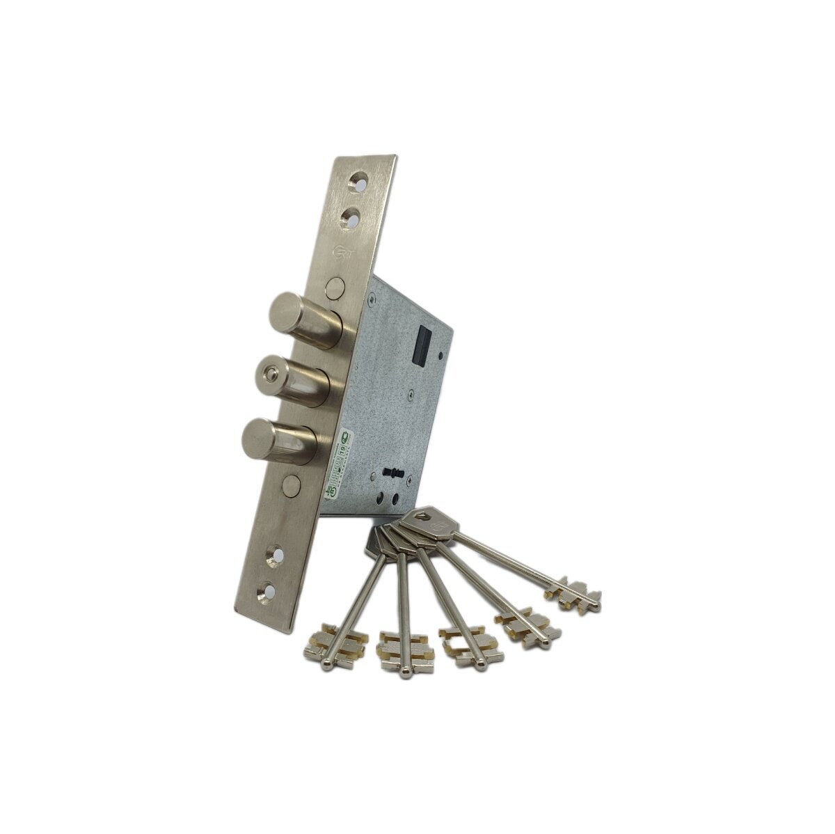 Замок врезной крит (Crit) ЗВ-А11-4Л (Ассистент Сувальдный 4-ключа, отсечная пластина)