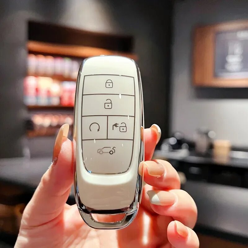 Белый чехол для ключа автомобиля Ford