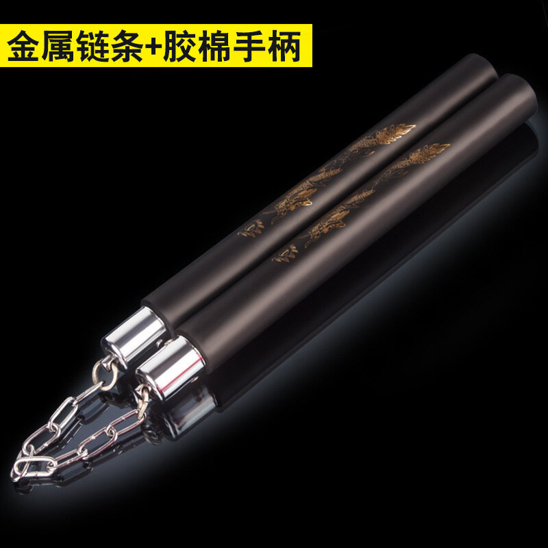 Губка Нунчаку Практичный Новичок Тхэквондо Нержавеющая Сталь Тренировочная Палка Двухсекционная Палка Детские Нунчаку Губчатая Доска