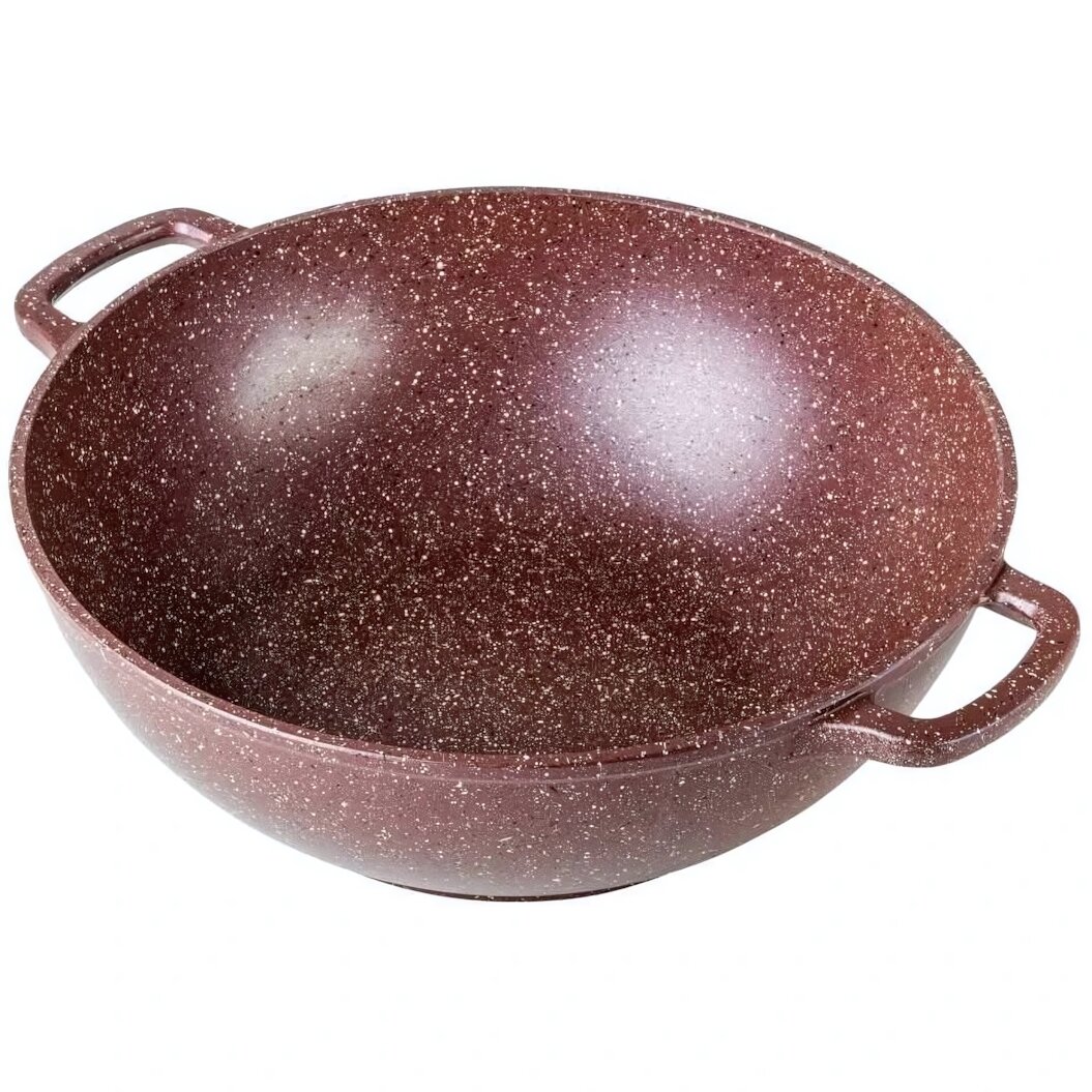 Казан литой алюминиевый 4 л, диаметр 28 см, высота 10 см, цвет "Шоколад", антипригарное покрытие PFLUON