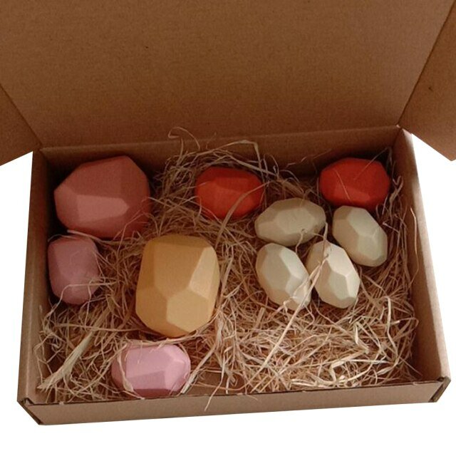 Деревянный блок бланца установка баланса каменный блок легкий натуральный цвет накладки игры образовательная головоломка игрушка накладки блока (дерево)