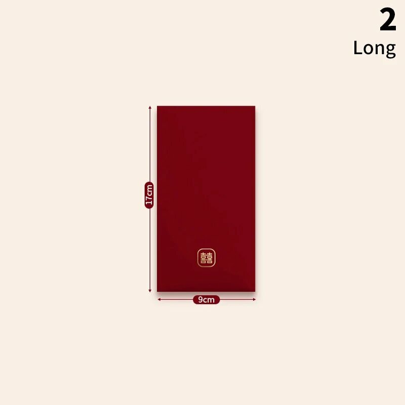 Красные бумажные конверты Kraft 6 шт. Long 2-6pcs