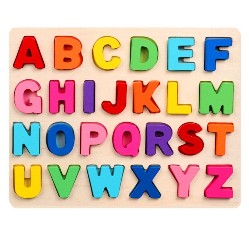 Головоломка цифровые деревянные игрушки раннее обучение головоломка буквы алфавита цифры головоломка детский сад образовательные детские игрушки для детей (красочные)