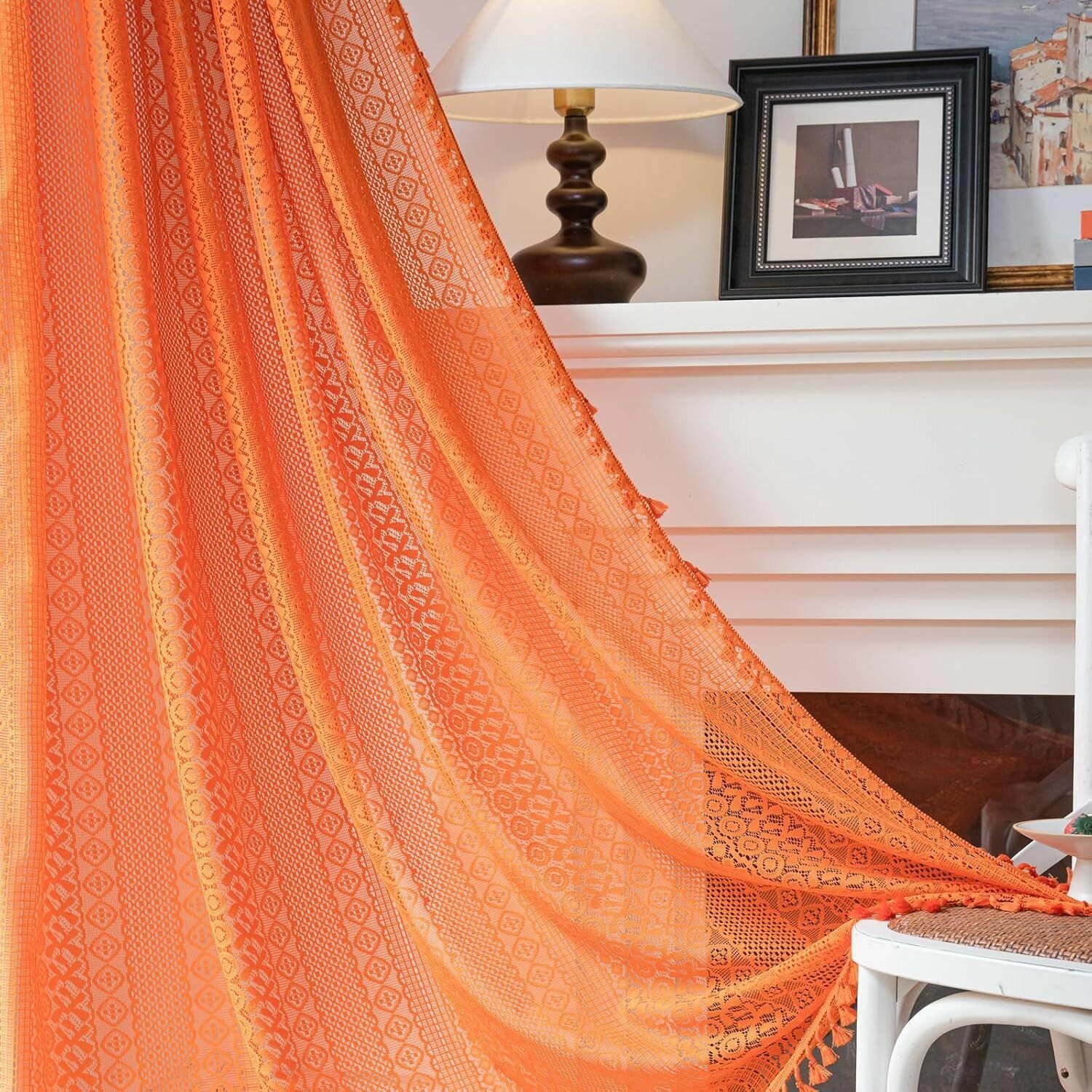 Комплект штор Блэкаут - Штора вязаная, кружевная занавеска