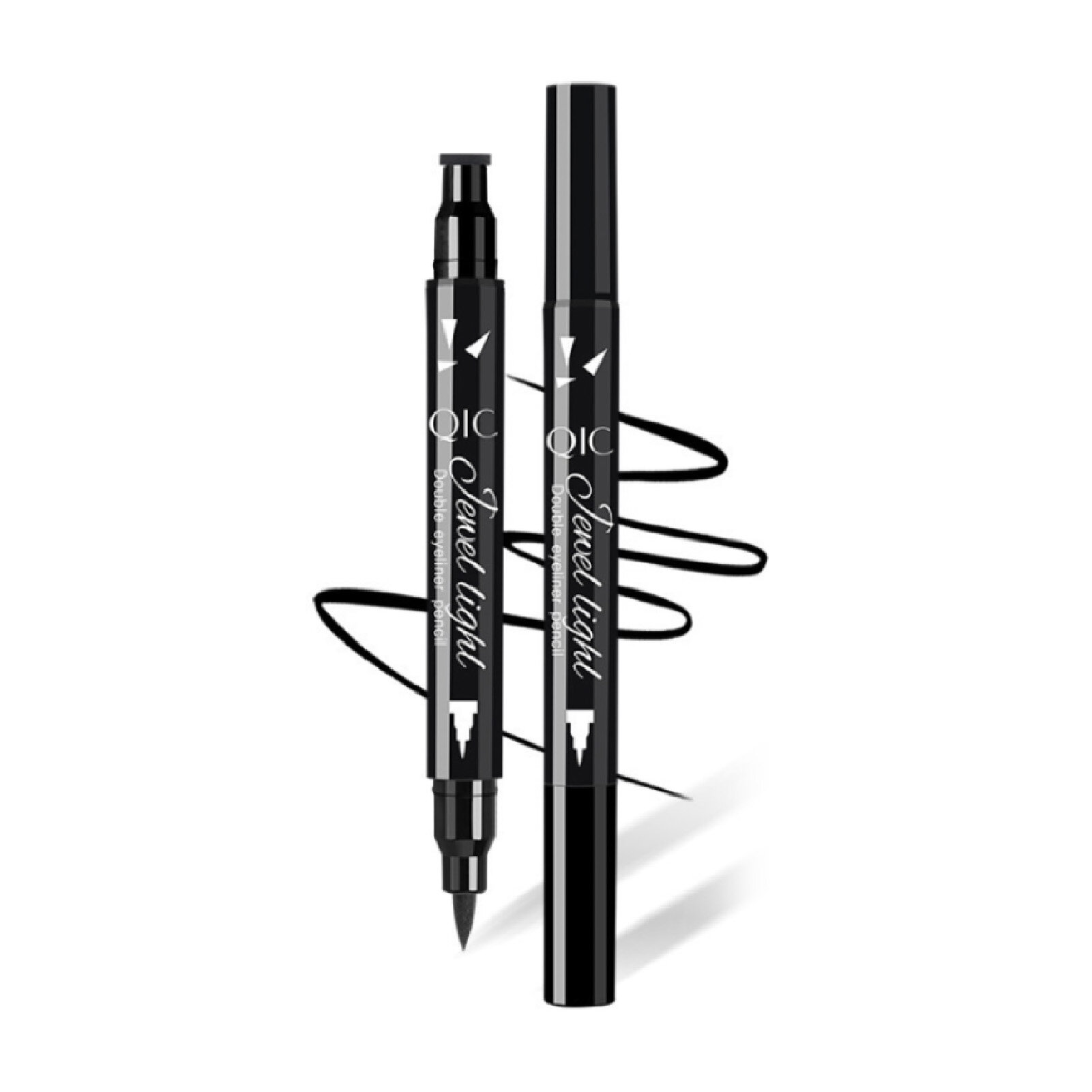 Двухголовой карандаш для век со штампами, тип 1# (маленькие штампы), 2# (большие штампы), 3# (меньшие штампы), размер товара 127*14*14мм, размер упаковки 129*18*18мм, вес упаковки 20г, 1 шт. Инструмент для макияжа карандаш для век