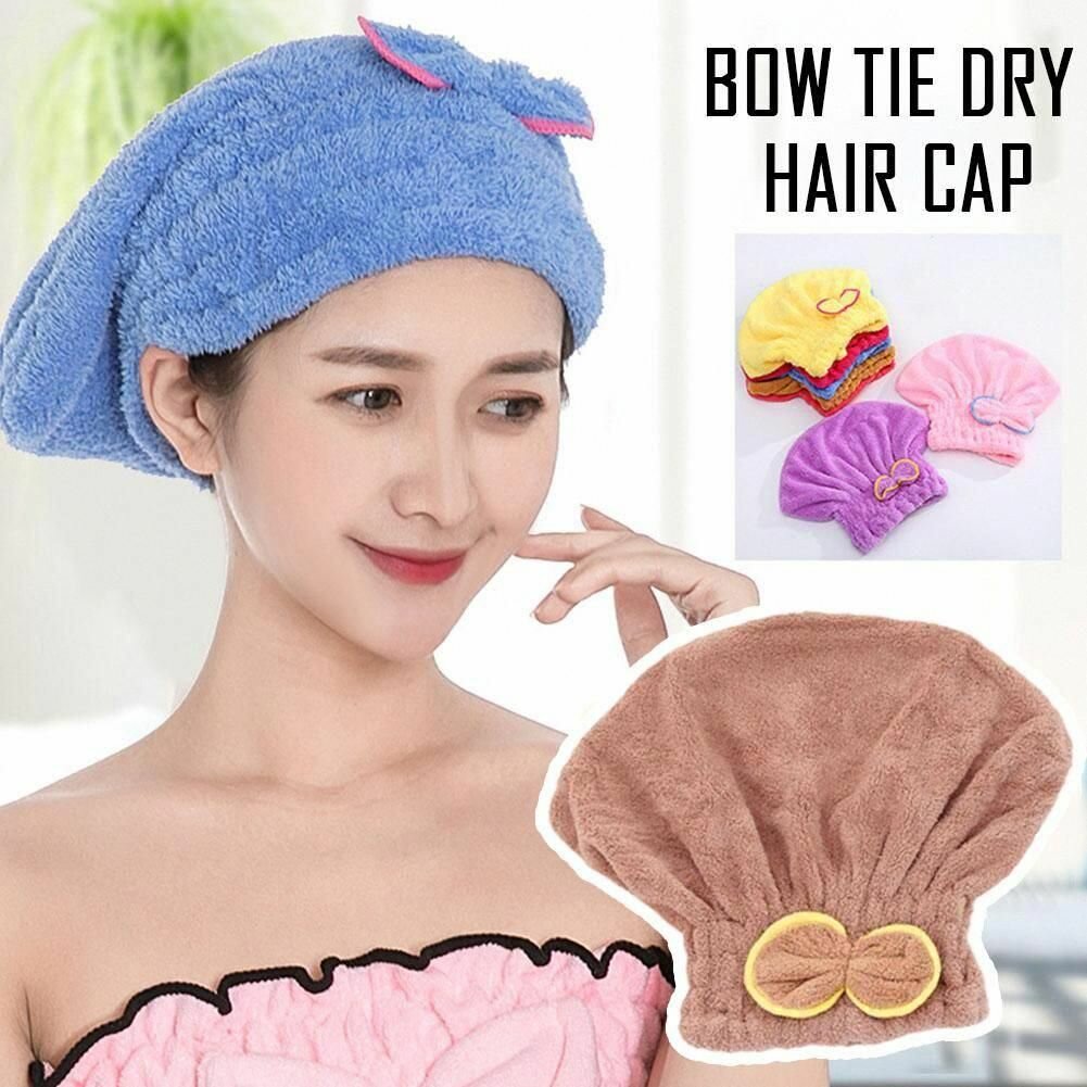 Банное полотенце для волос, Чалма для сушки волос из микрофибры, Тюрбан для головы, Чалма для бассейна