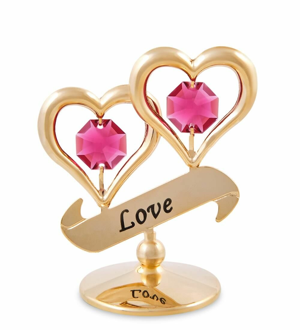 Фигурка Сердечки с надписью с цв. кр. A978453 Crystal Temptations, Металл, кристалл