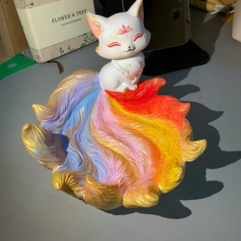 Горячая продажа: Гипсовая кукла девятихвостого лиса, большая, новая модель, для раскрашивания, хранения, белая, для рисования с бесплатной краской и бесплатной доставкой