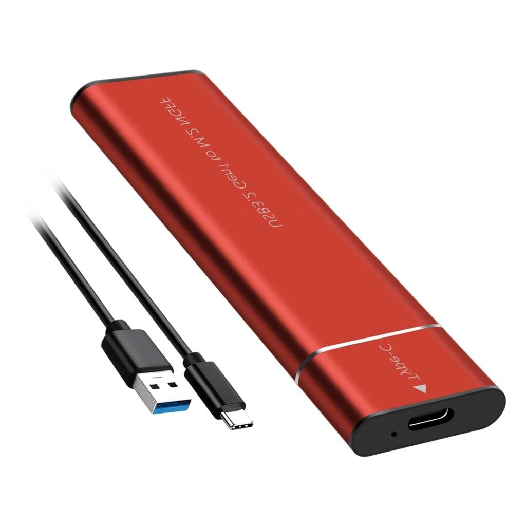 Корпус для внешнего SSD M.2, красный