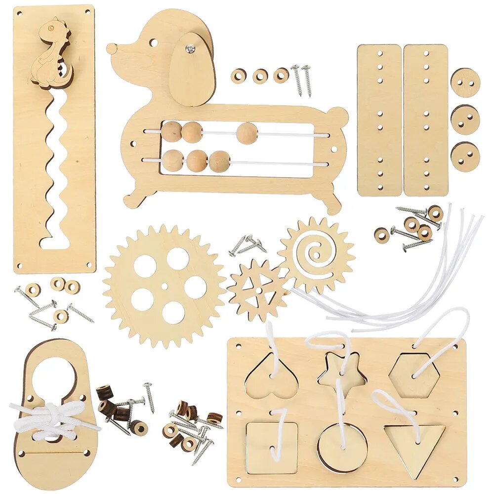 6 Наборов Игрушек, Образовательные Игры Из Дерева, Развитие Логического Мышления