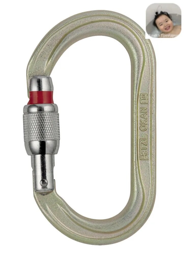 Petzl OXAN Высокопрочный стальной карабин овальной формы