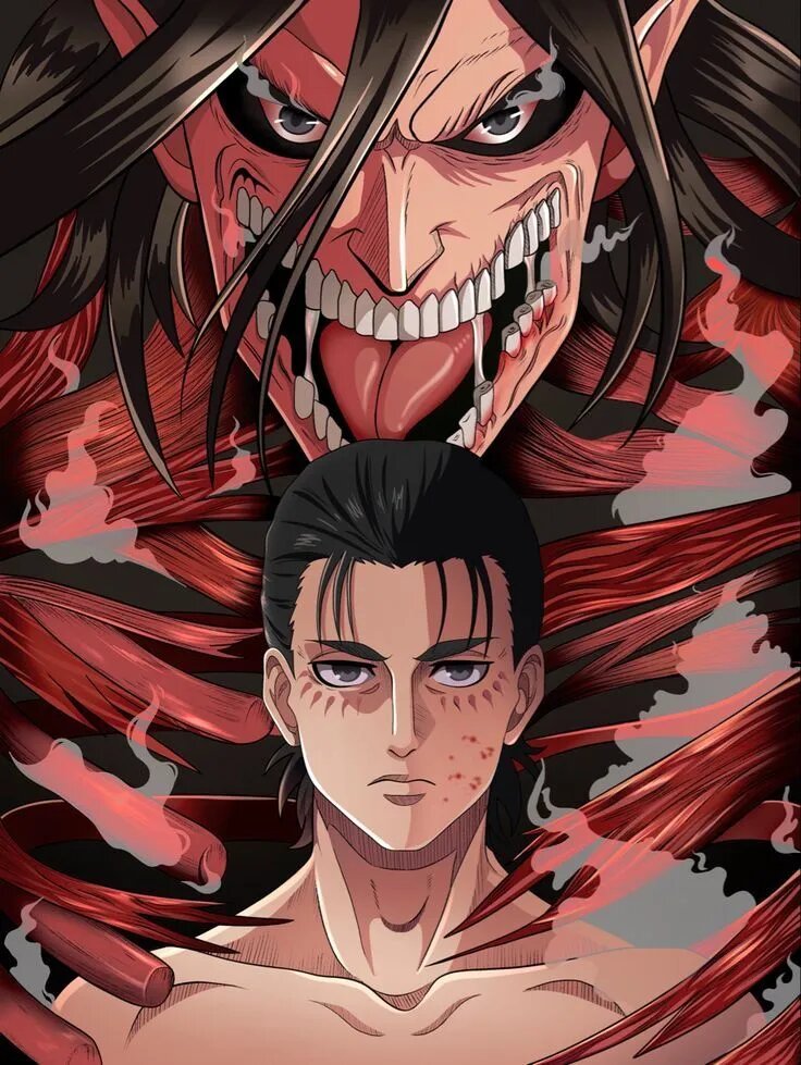 Алмазная Картина "Атака На Титана" 40х50 См Алмазная Вышивка / Картина Стразами Подарков