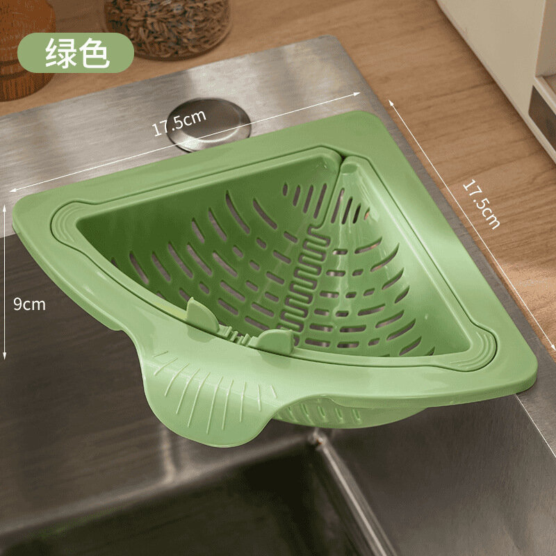 Аутентичная магнитная корзина для слива воды из раковины, треугольная кухонная фильтрующая сетка, стеллаж для хранения, корзина для слива воды для мытья овощей и фруктов