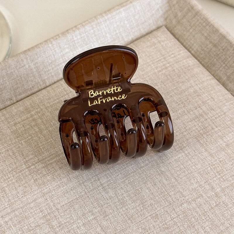 Коричневая заколка-краб Barrett LaFrance