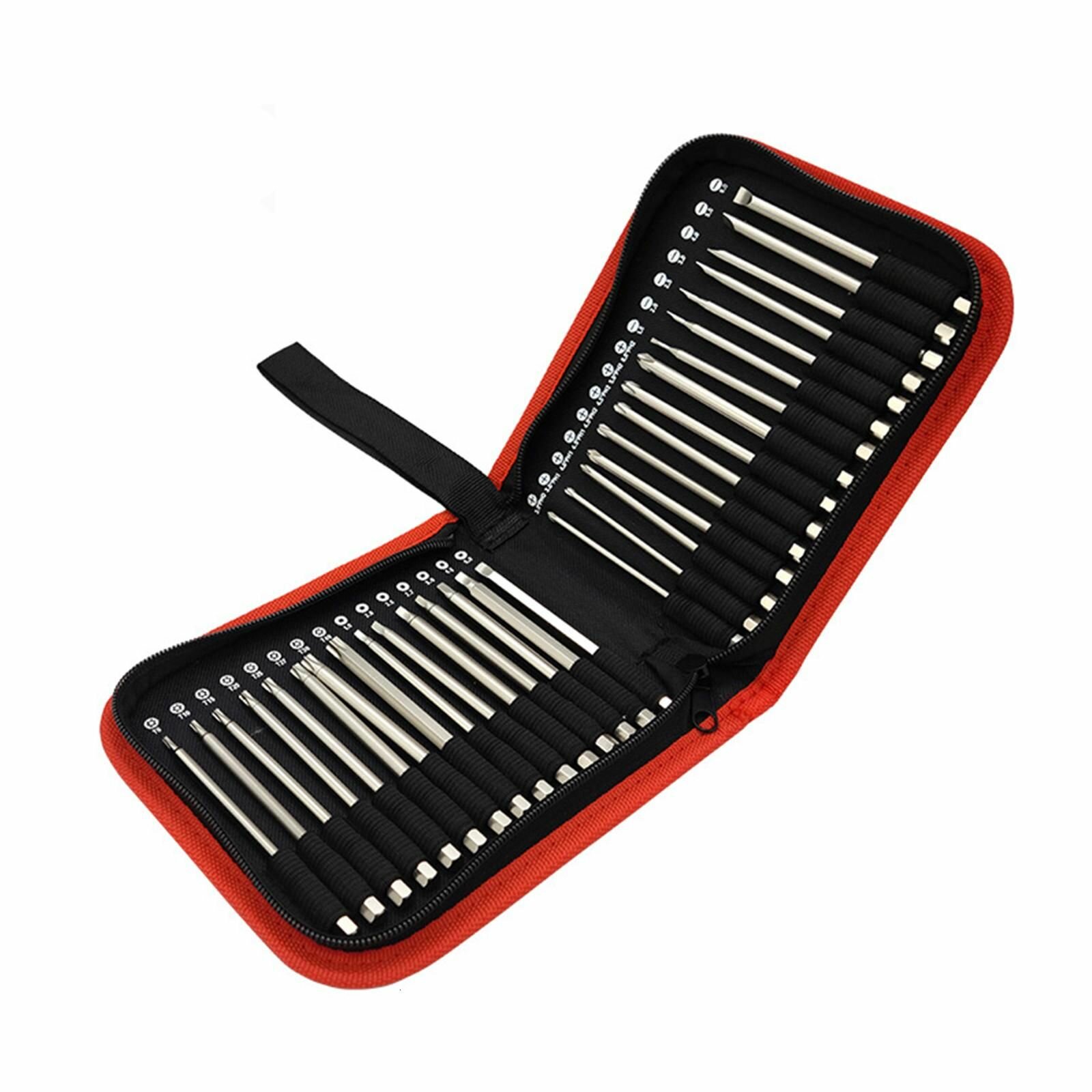 Набор бит для отвертки 10/15 см из стали для Torx, шлицевых и квадратных головок с чехлом, удобный ручной инструмент, 10cm