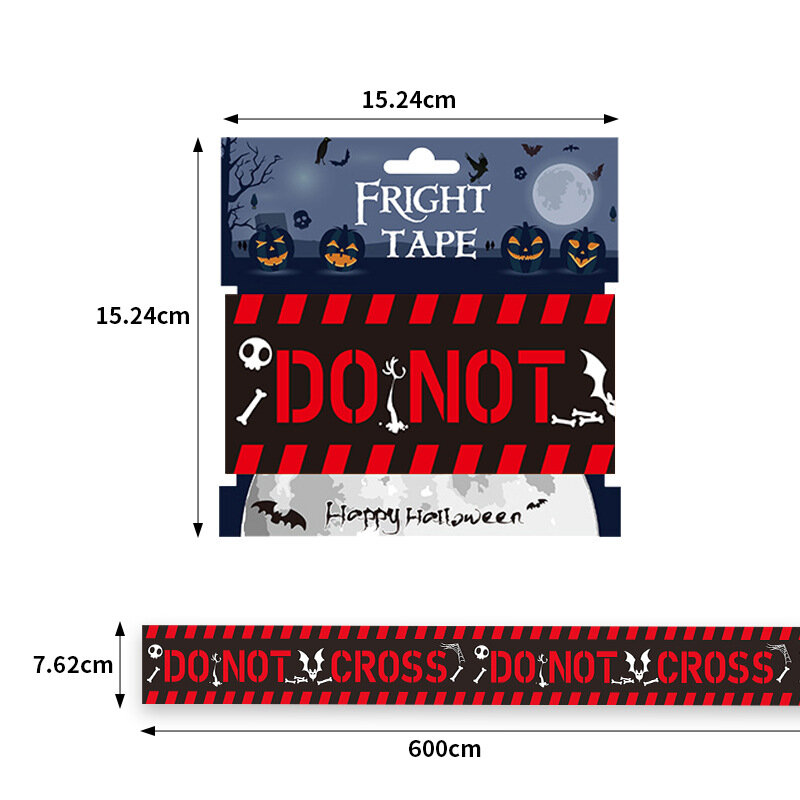 Декорация на Хэллоуин, изолирующая предупреждающая лента, предупреждающая лента для европейского и американского фестиваля призраков, декорации для вечеринки, предупреждающая линия