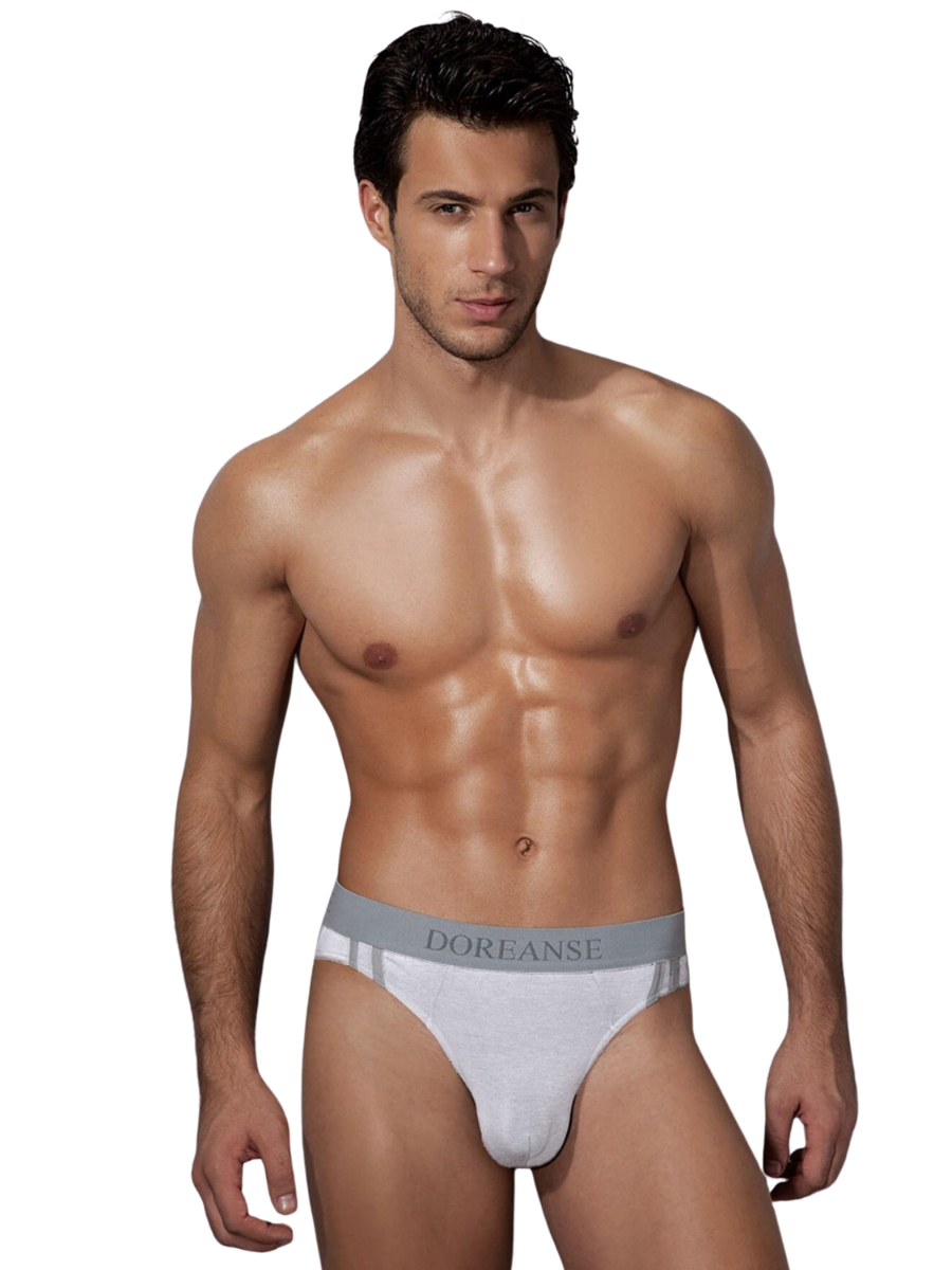 Мужские трусы слипы Doreanse белые со вставками 1221 XXL (52)