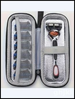 Стильный чехол премиум для бритвы с карманом сетчатым и молнией надежной