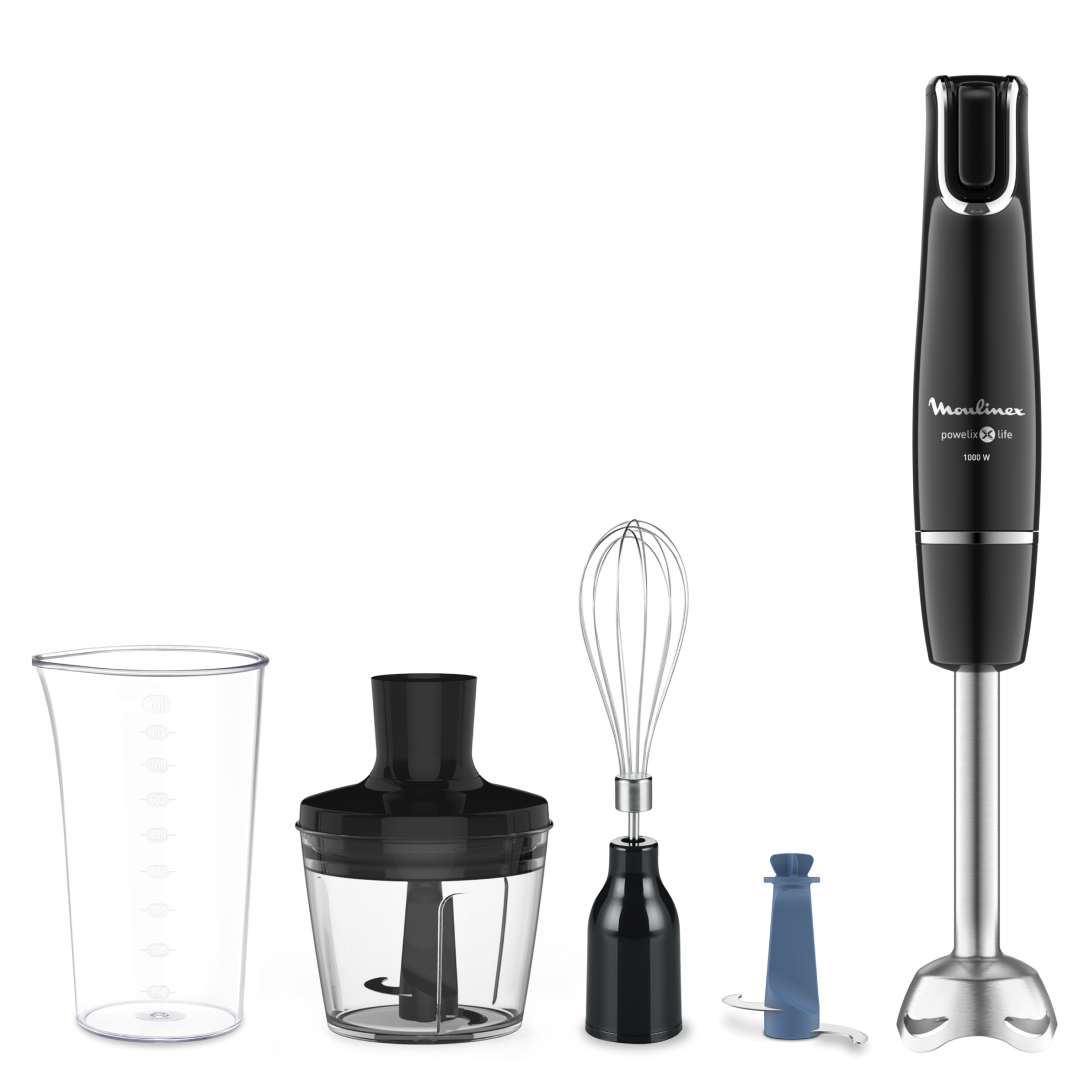 Погружной блендер Moulinex V2 InfinyForce DD944810, 1000Вт, 2 скорости, черный