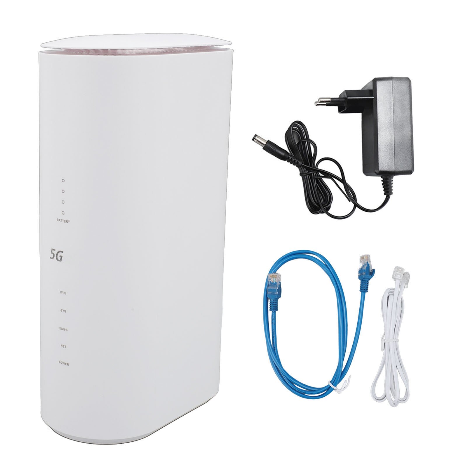 5G Router CPE Wi -Fi 6 Router Dual -полос Gigabit Ethernet 2,4G 5,8G 8 Антенны с высоким усилением 4x4 Mimo Router с SIM -картой слот 100–240 В.