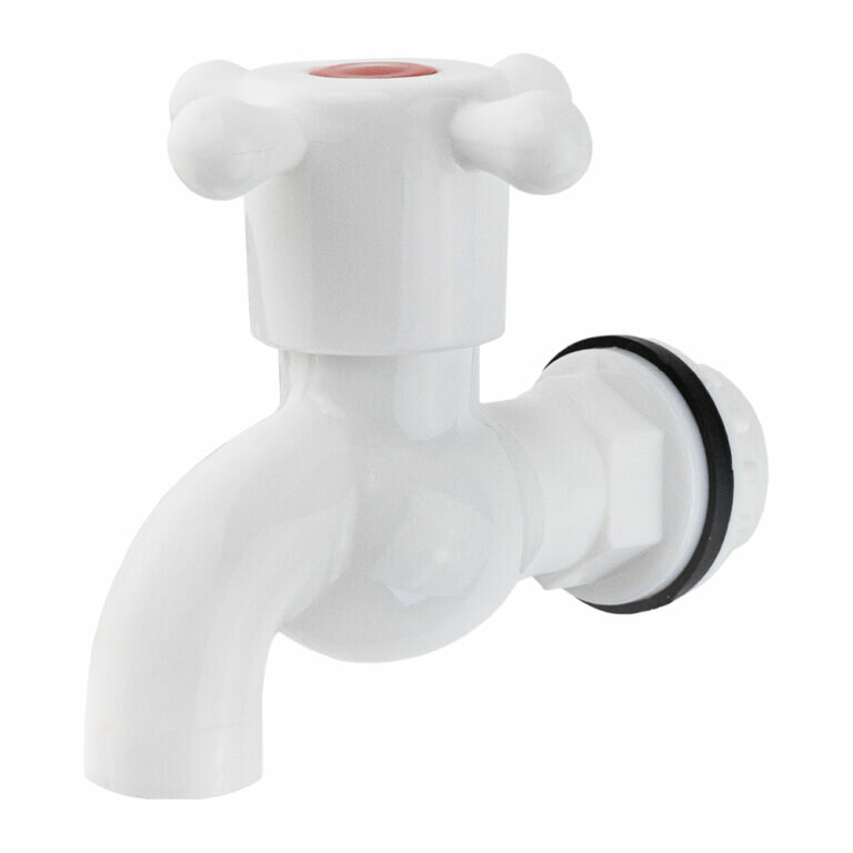 Кран мини водоразборный шаровый дачный 1/2 пластик 98*75*55 МПС