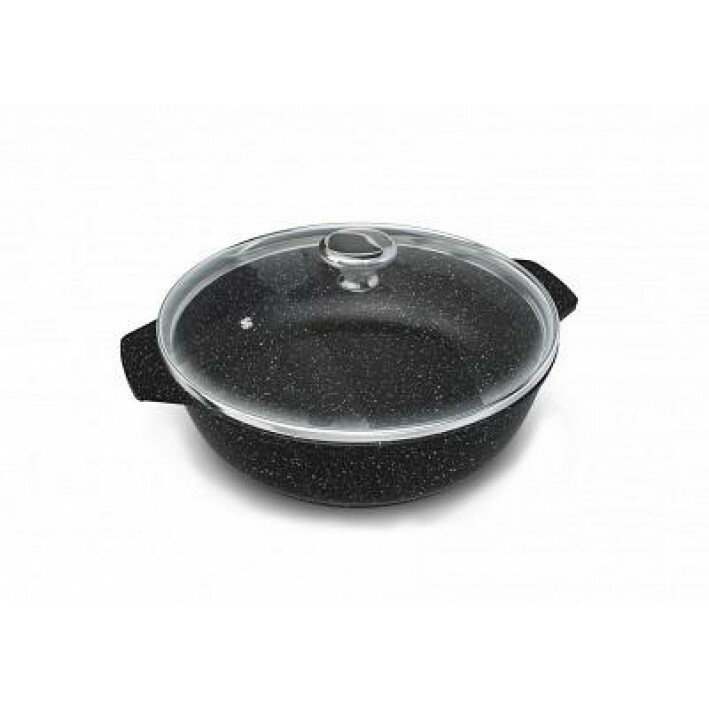 Жаровня алюминий литой А/П 5Л СТ/КР каменная черный гранит нева