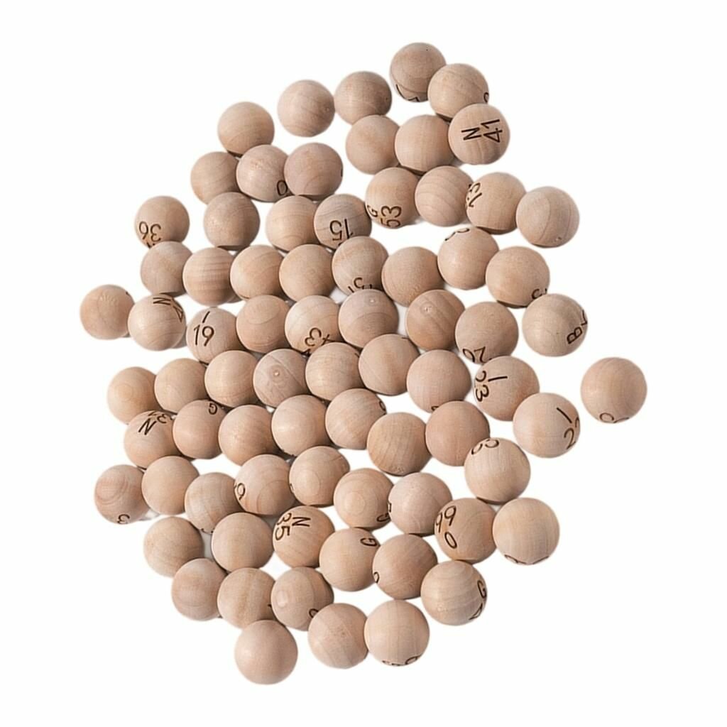 75 шт. Многоразовые деревянные шары для бинго с номерами