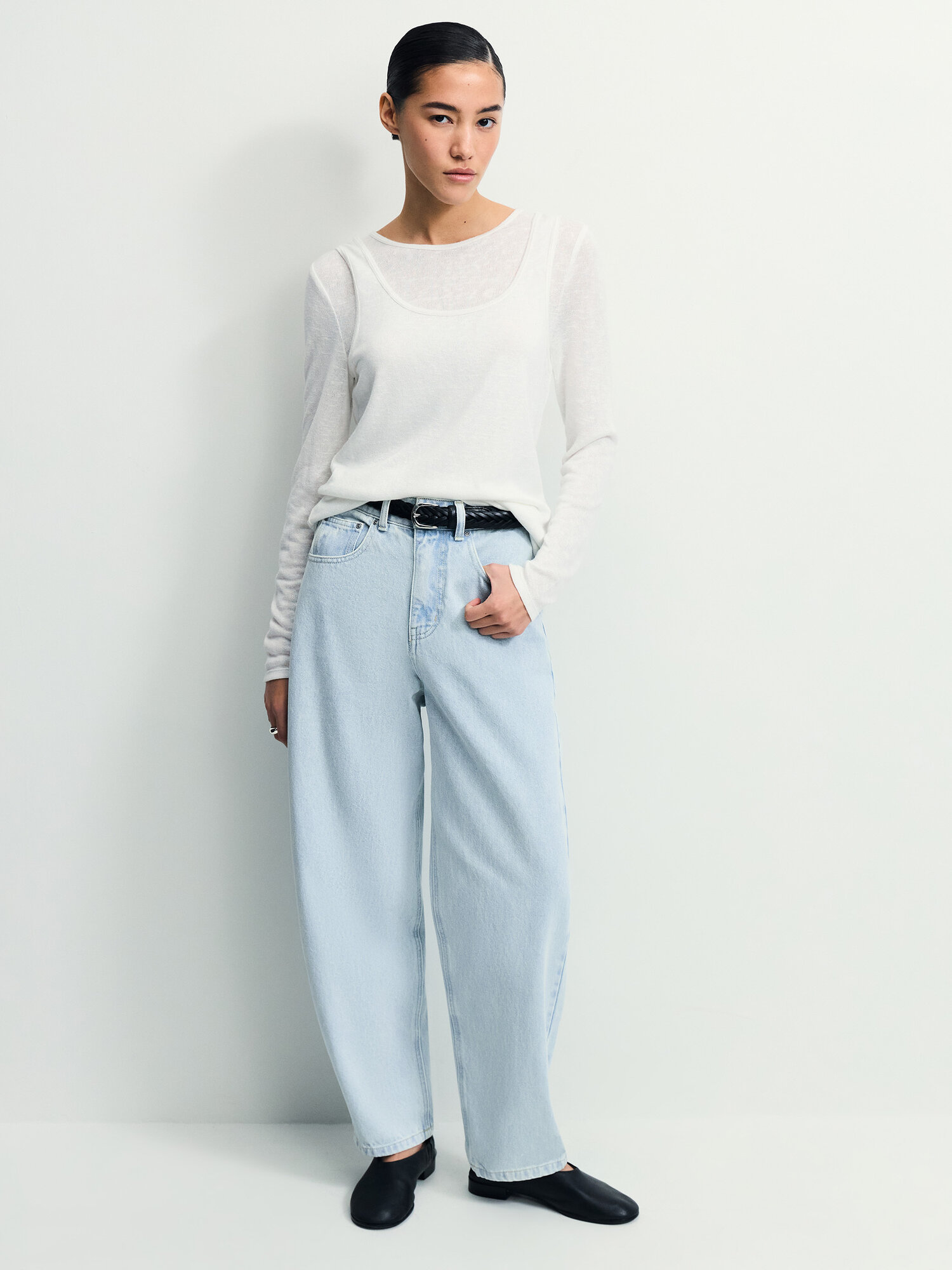 Джинсы barrel leg 