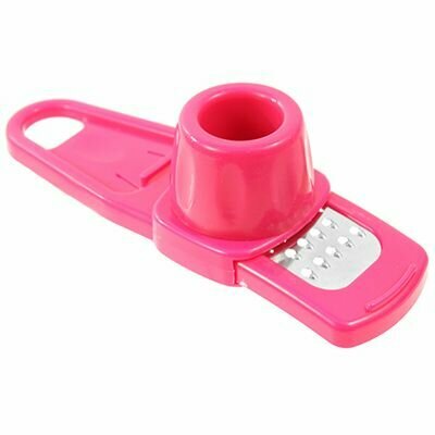 Терка для чеснока и сыра "Крошка" 4х14см, с защитой от порезов, нерж, пластмассовое основание, цвета микс, в блистере (Китай)