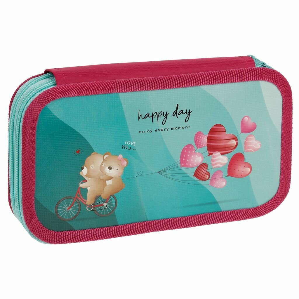 Пенал 2 отделения, 19х10см ламинированный картон