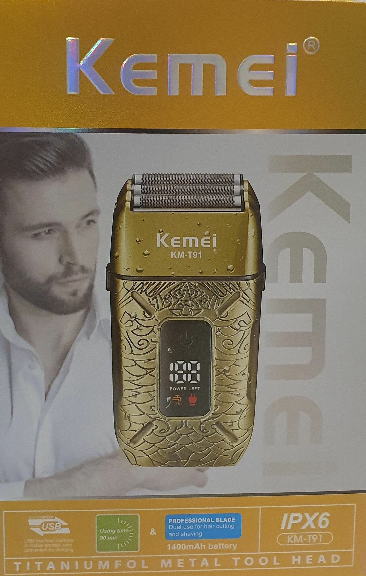 Kemei Электробритва km-t91, бронза