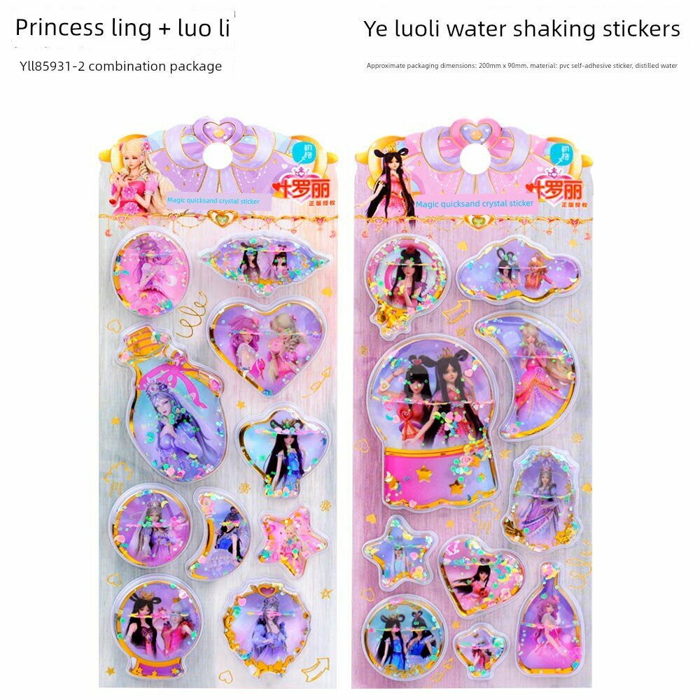 Наклейки-шампуни «Феерическая мечта» от Ye Luoli: 3D-наклейки с водой и мигающим светом «Ледяная принцесса» для девочек